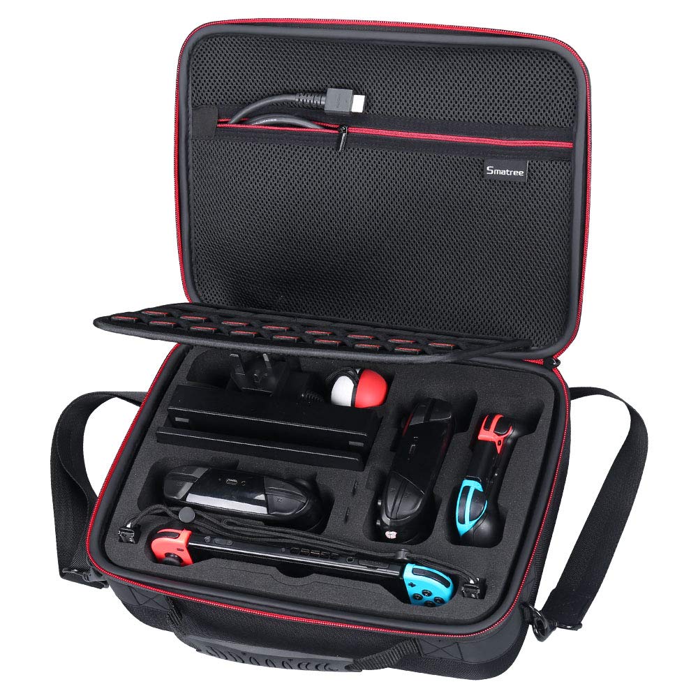 Smatree Hard Carrying Case N600 Compatible for Nintendo Switch-Fit for Pro Controller/Ultimate Edition Pro Controller & Accessories, Thickened Protection Travel Bag