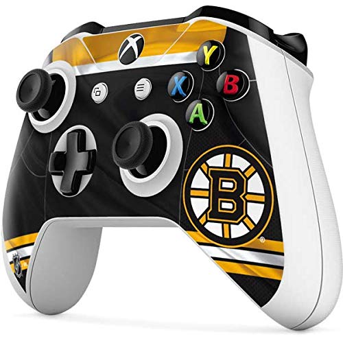 Skinit Decal Gaming Skin compatible with Xbox One S Controller - Officially Licensed NHL Boston Bruins Home Jersey Design