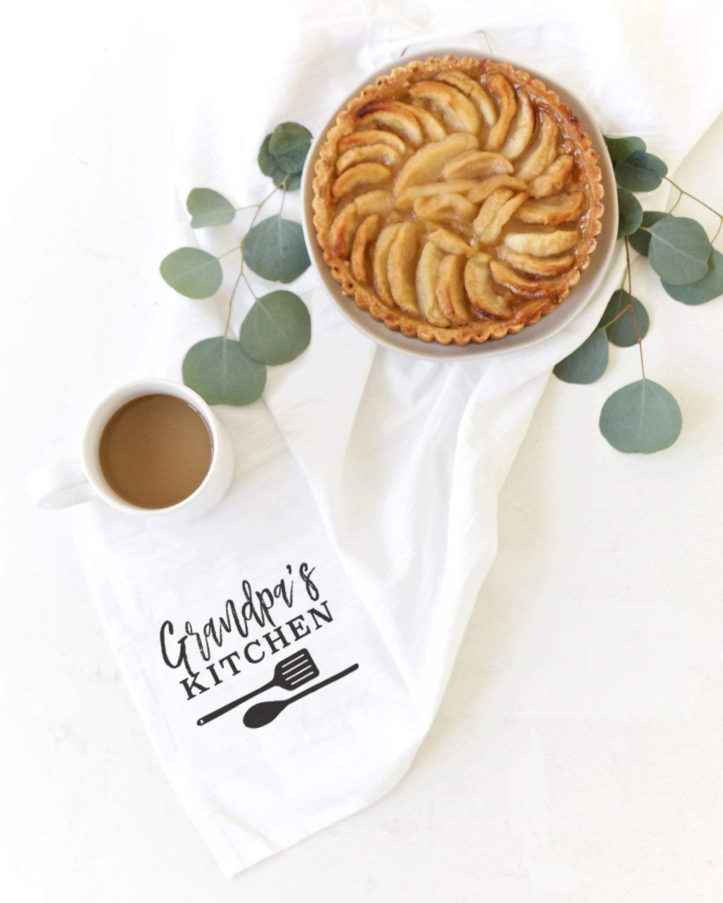 The Cotton & Canvas Co. Grandpa's Kitchen Soft and Absorbent Kitchen Tea Towel, Flour Sack Towel and Dish Cloth