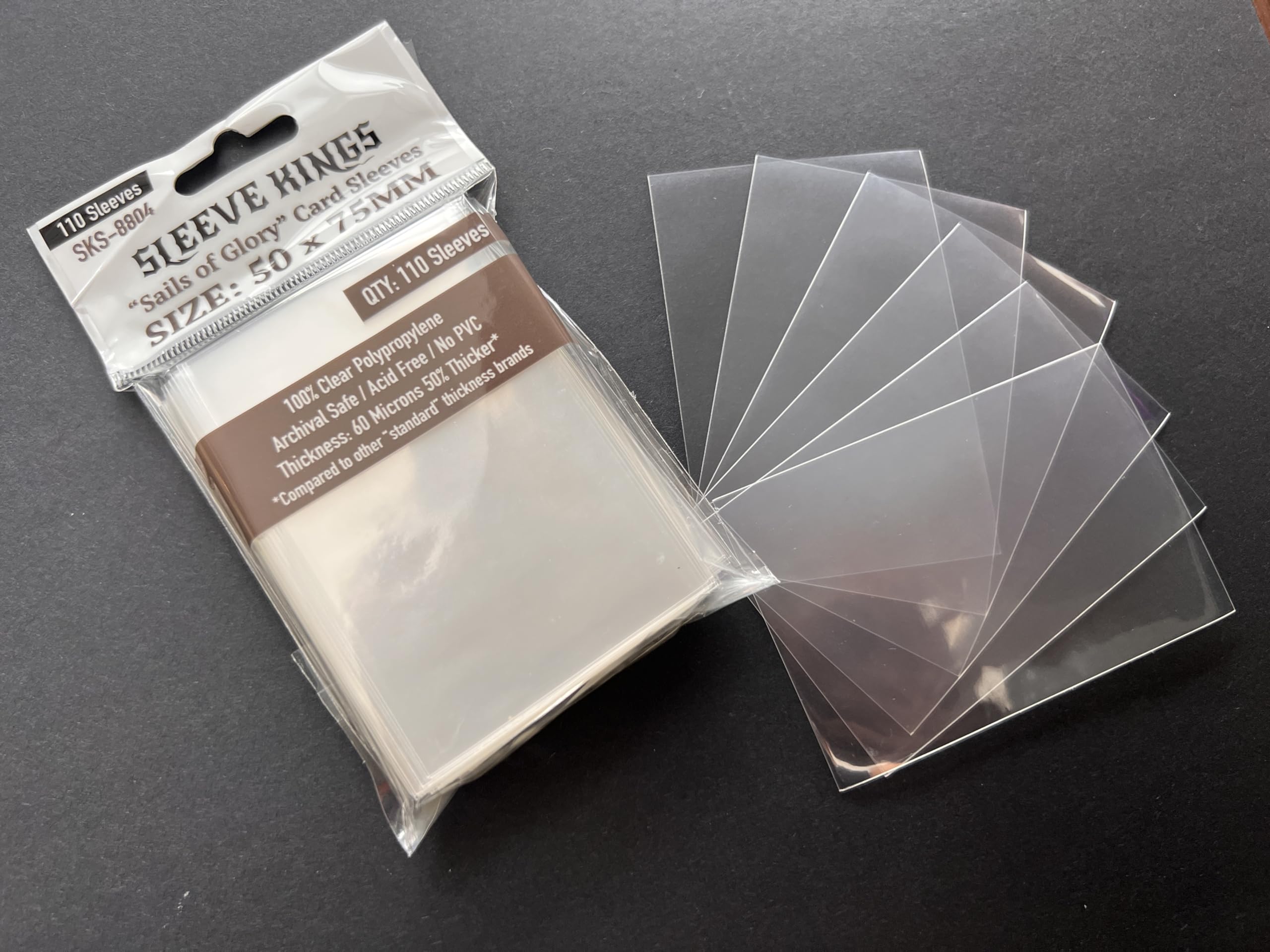 Sleeve Kings Sails of Glory Card Sleeves (50x75mm) - 110 Pack, 60 Microns