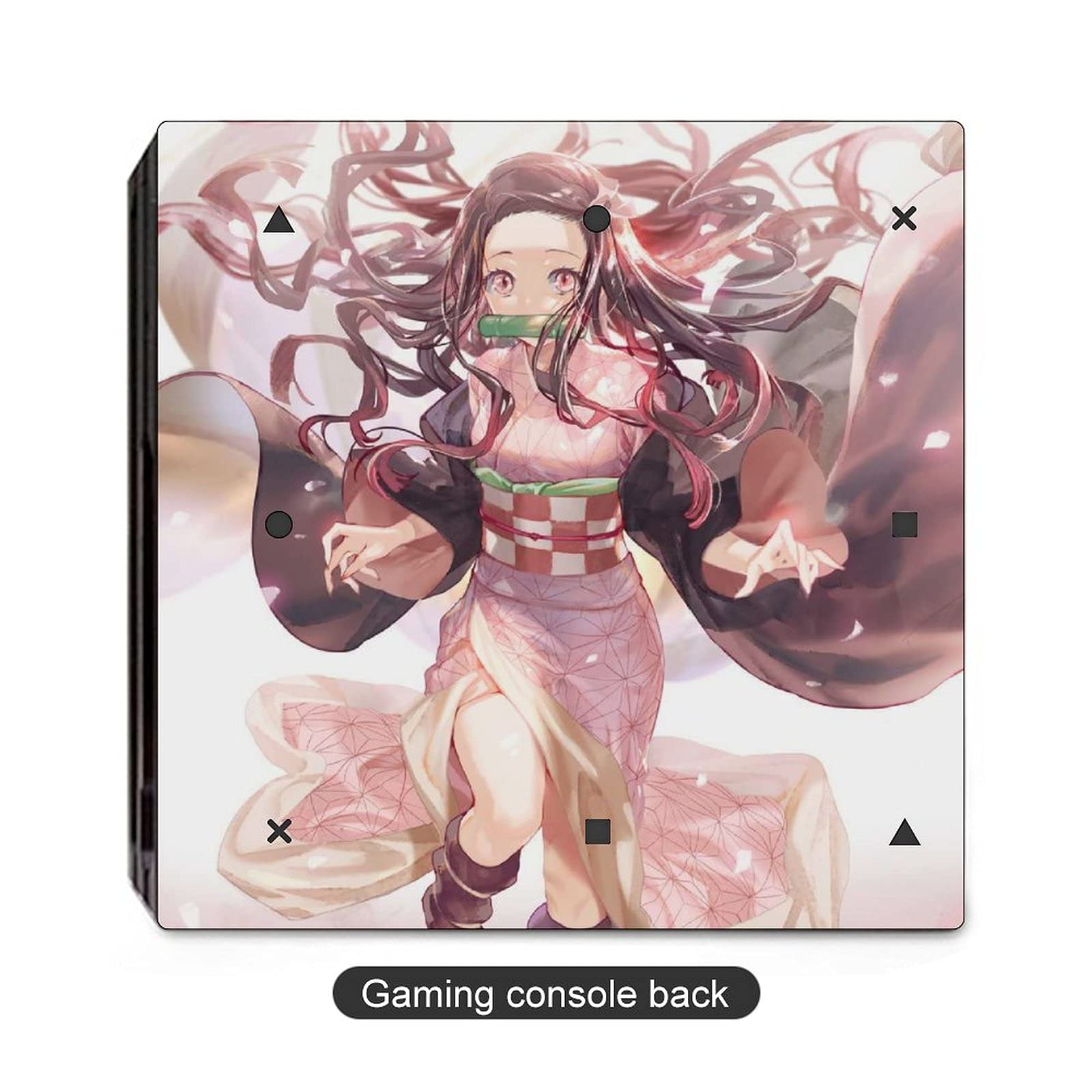ZHENGJC Kimetsu No Yaiba_Kamado Nezuko PS4 Controller and Console Skin Sticker Protective Cover Wireless/Wired Gamepad Full Body Vinyl Decal white-style-9 for Pro