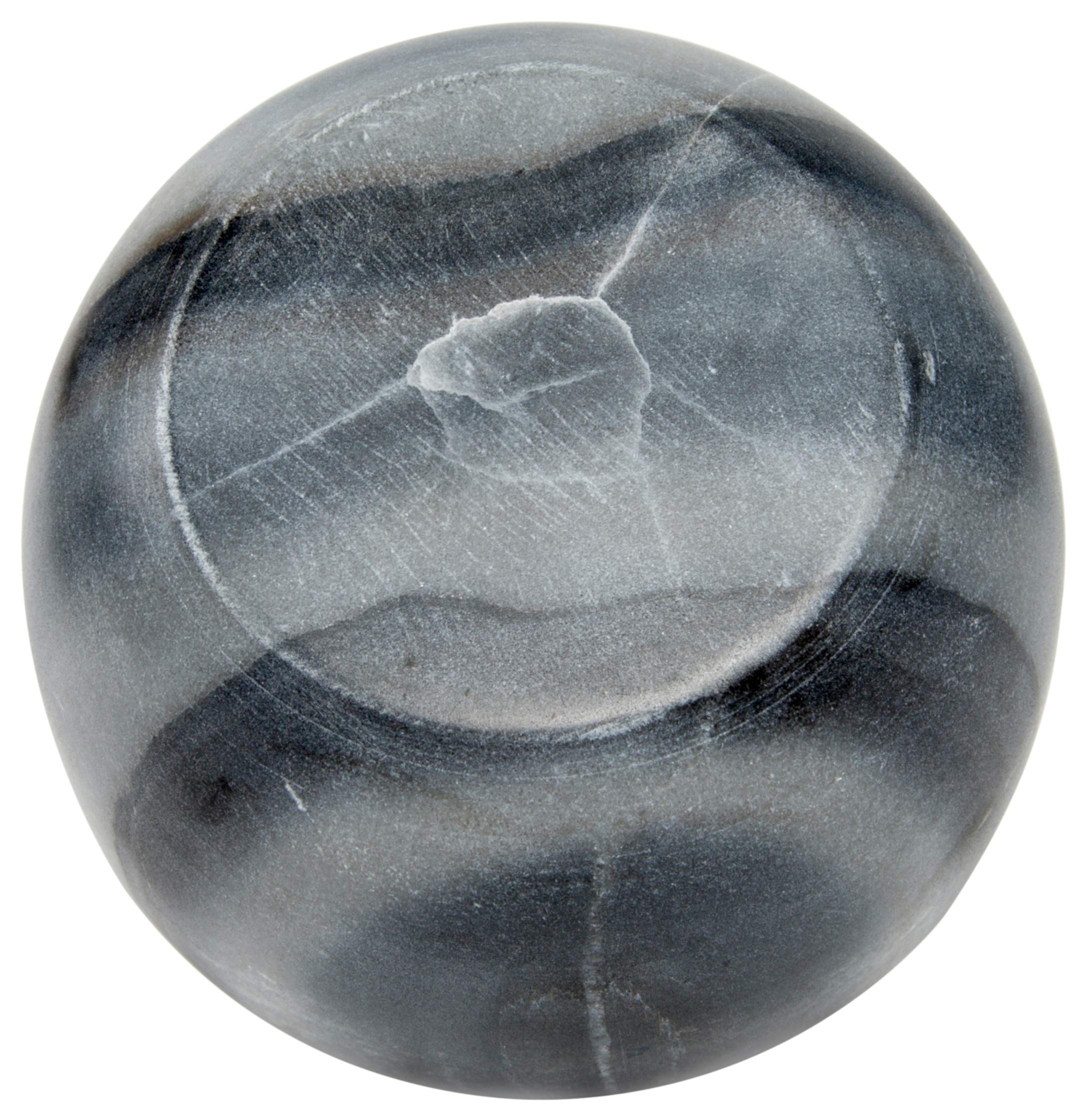 SHASH Marble Shaving Bowl, Grey - Lather Mug with Interior Grooves Builds a Rich, Foamy Froth - Retains Heat for a Close, Comfortable Shave - Compact, Sophisticated Design (Gray)