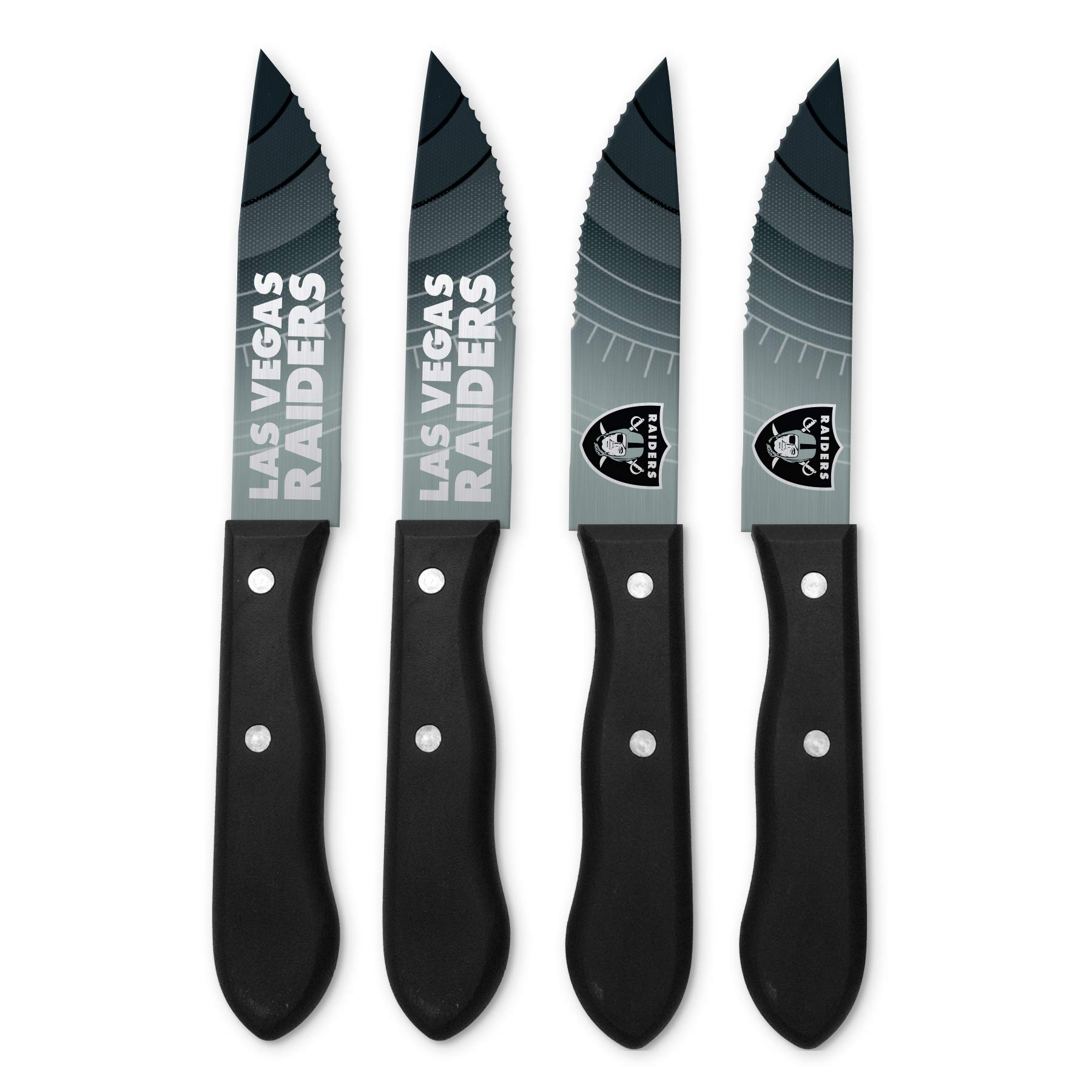 The Sports Vault NFL Las Vegas Raiders Steak Knives