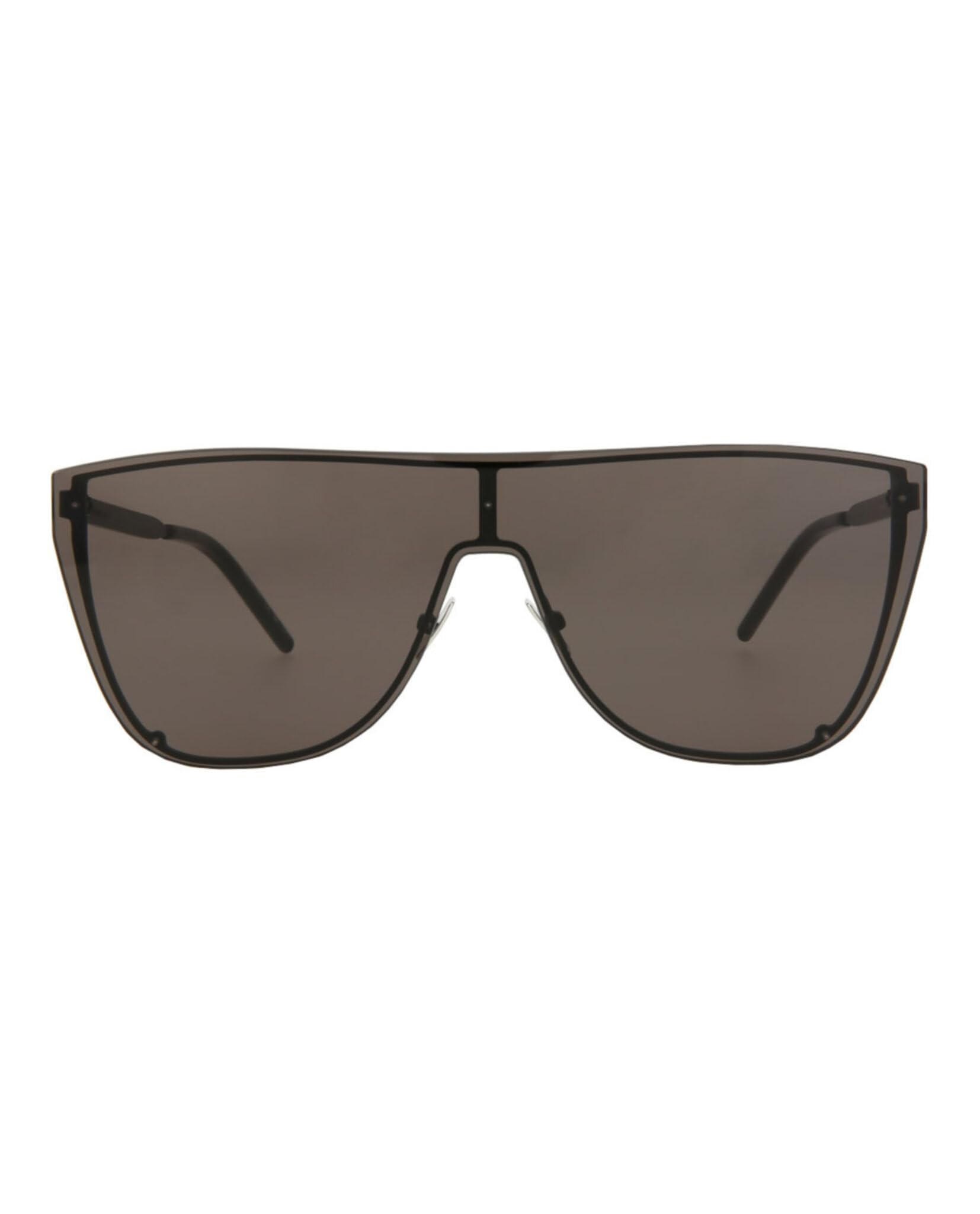 Saint Laurent Shield/Wrap Sunglasses Black Black Black Luxury Eyewear Made In Italy Metal Frame Designer Fashion for Everyday Luxury