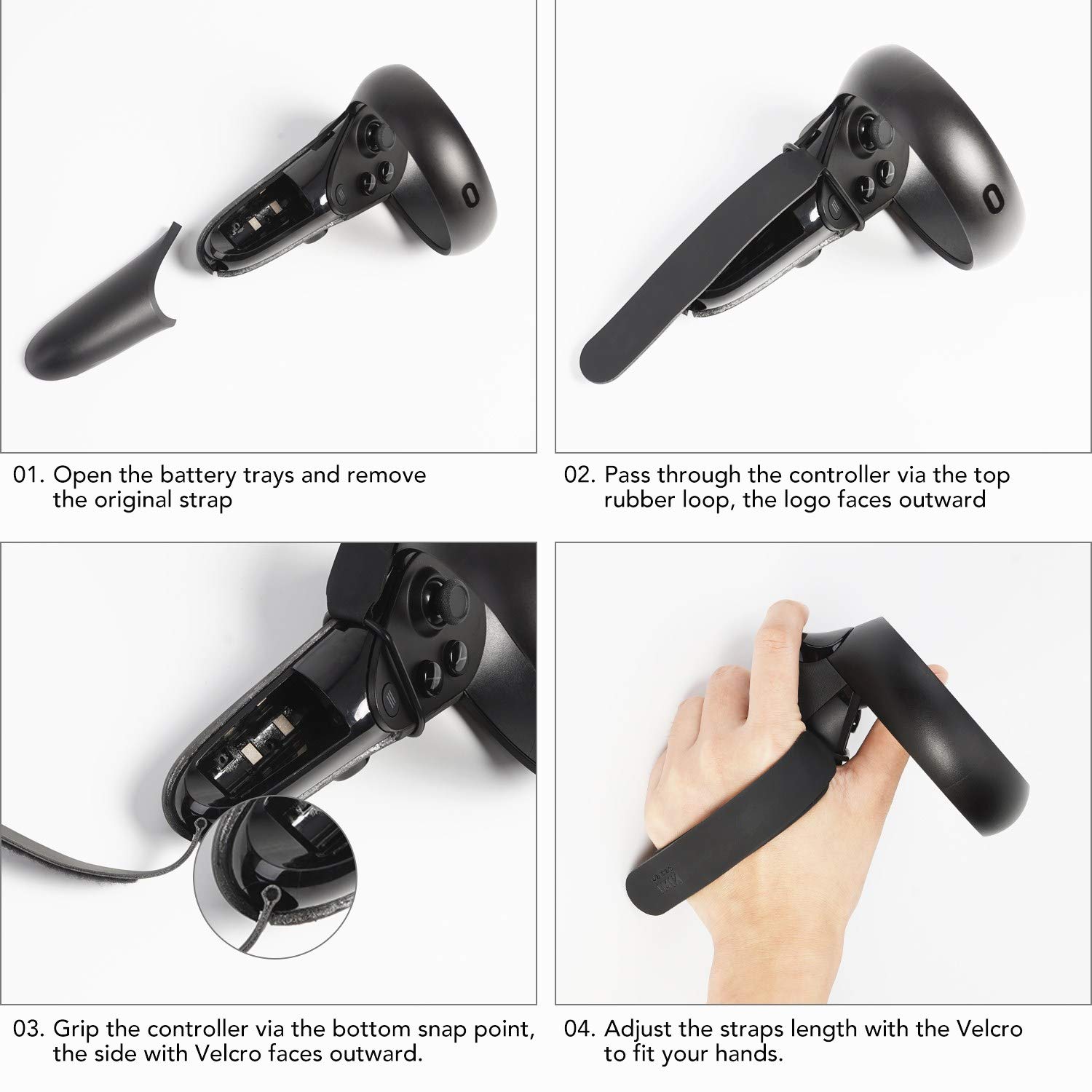 Touch Controller Grip Cover Wrist Strap Non-Slip Handle for Oculus Quest Oculus Rift S Anti-Throw Handle Protective Sleeve