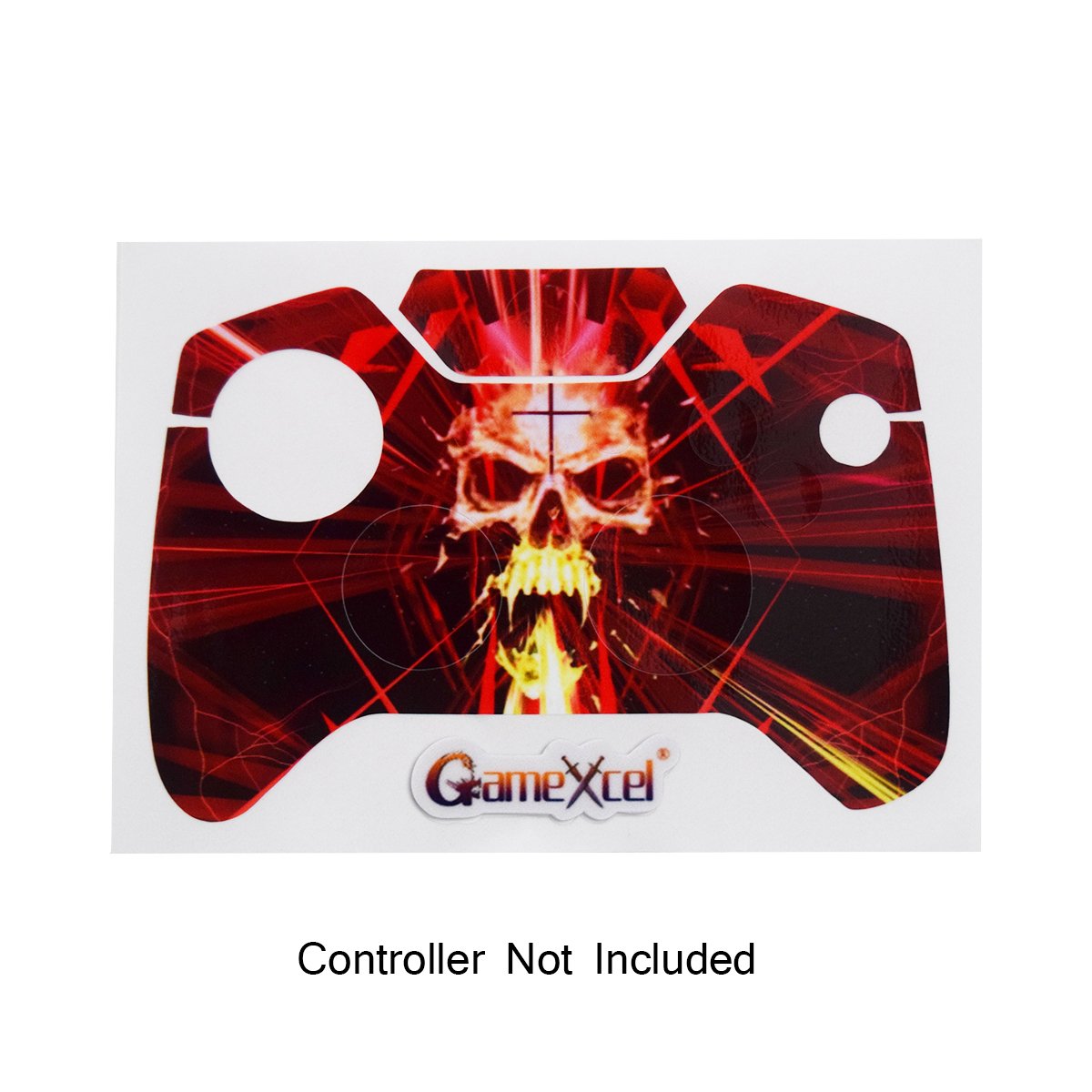 Skins Stickers for Xbox One Games Controller - Custom Orginal Xbox 1 Remote Controller Wired Wireless Protective Vinyl Decals Covers - Leather Texture Protector Accessories - Skull Dark Red