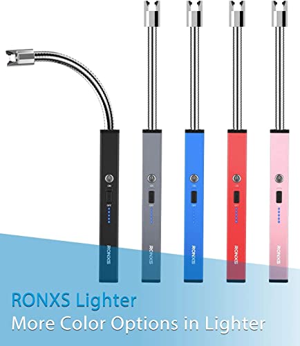 RONXS Lighters, Candle Lighter Electric Lighter Grill Lighter USB Lighter Plasma Lighter Rechargeable lighters for Candle Cooking BBQs Fireworks Camping, Multi-Color