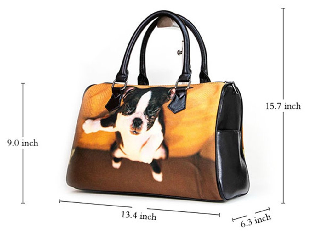 PU Leather Women Barrel Type Handbgas Top-Handle Bags with The Nightmare Before Christmas Print