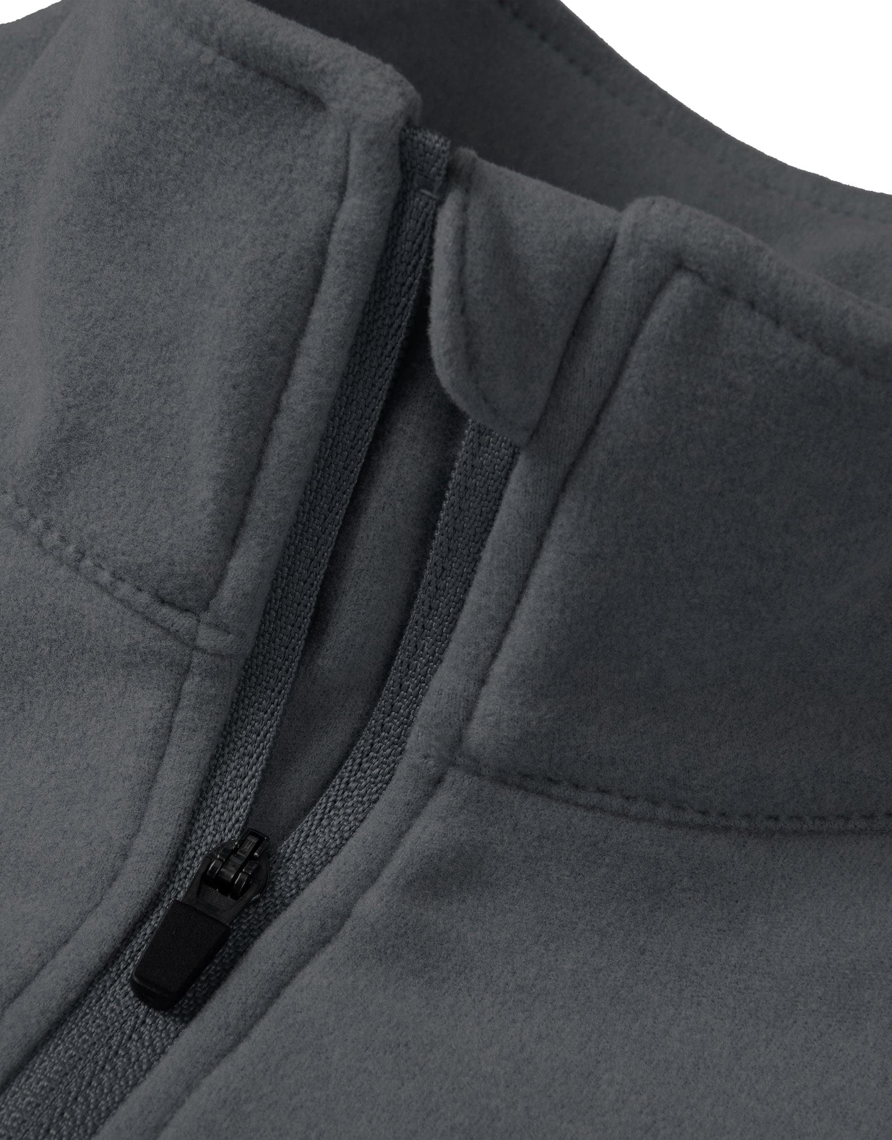 Willit Men's Fleece Golf Pullover Sweaters Quarter-Zip Hiking 1/4 Zip Thermal Jacket Lightweight Gray M