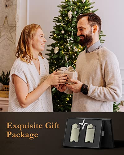 RONXS Torch Lighter, 2 Pack Adjustable Jet Flame Butane Lighter, Mini Refillable Windproof Cool Lighters, Great Gift Idea for Men and Women (Butane Gas Not Included) (Gray)
