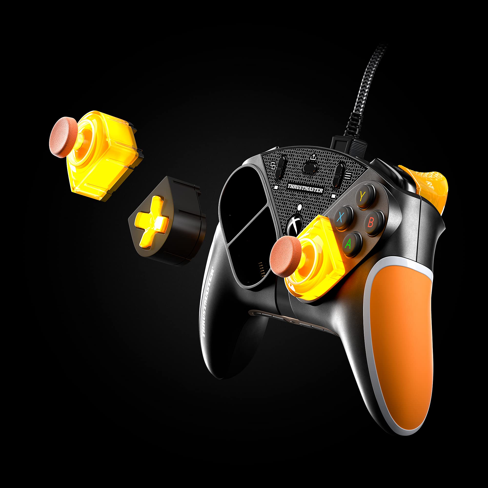 ThrustMaster ESWAP X LED ORANGE CRYSTAL PACK, Pack of 7 Backlit Orange Modules, NXG Mini-Sticks, Hot-Swap Feature, Compatible with ESWAP X PRO CONTROLLER, Xbox Series X|S and PC