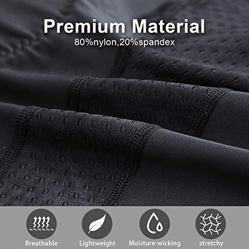 Souke Sports Men's Cycling Bike Bib Shorts 3D Padded Biking Bicycle Shorts Elastic Compression MTB Riding Pants (Black,Large)…