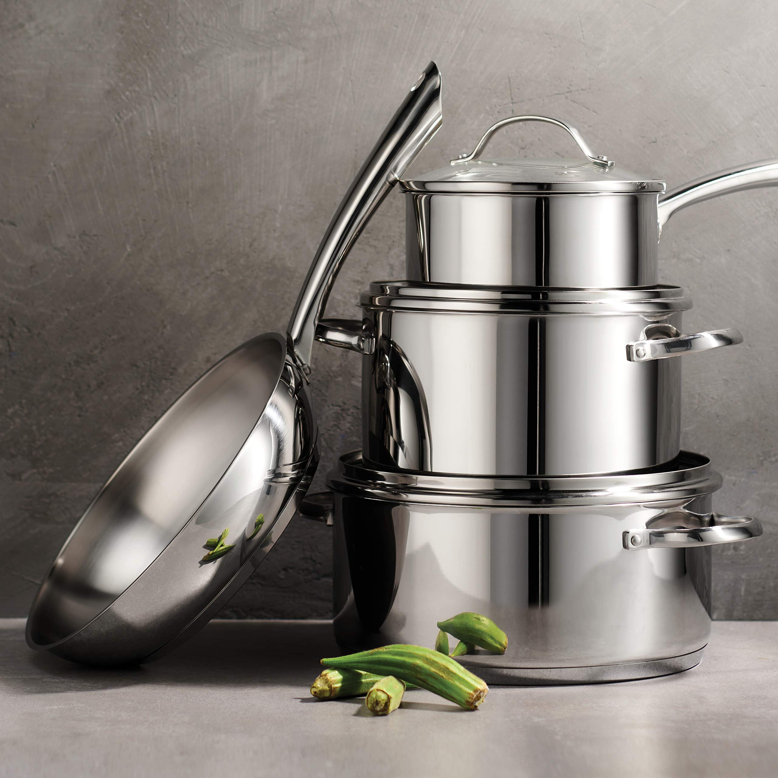 Tramontina Cookware Set Stainless Steel 7 Pc, 80154/071DS