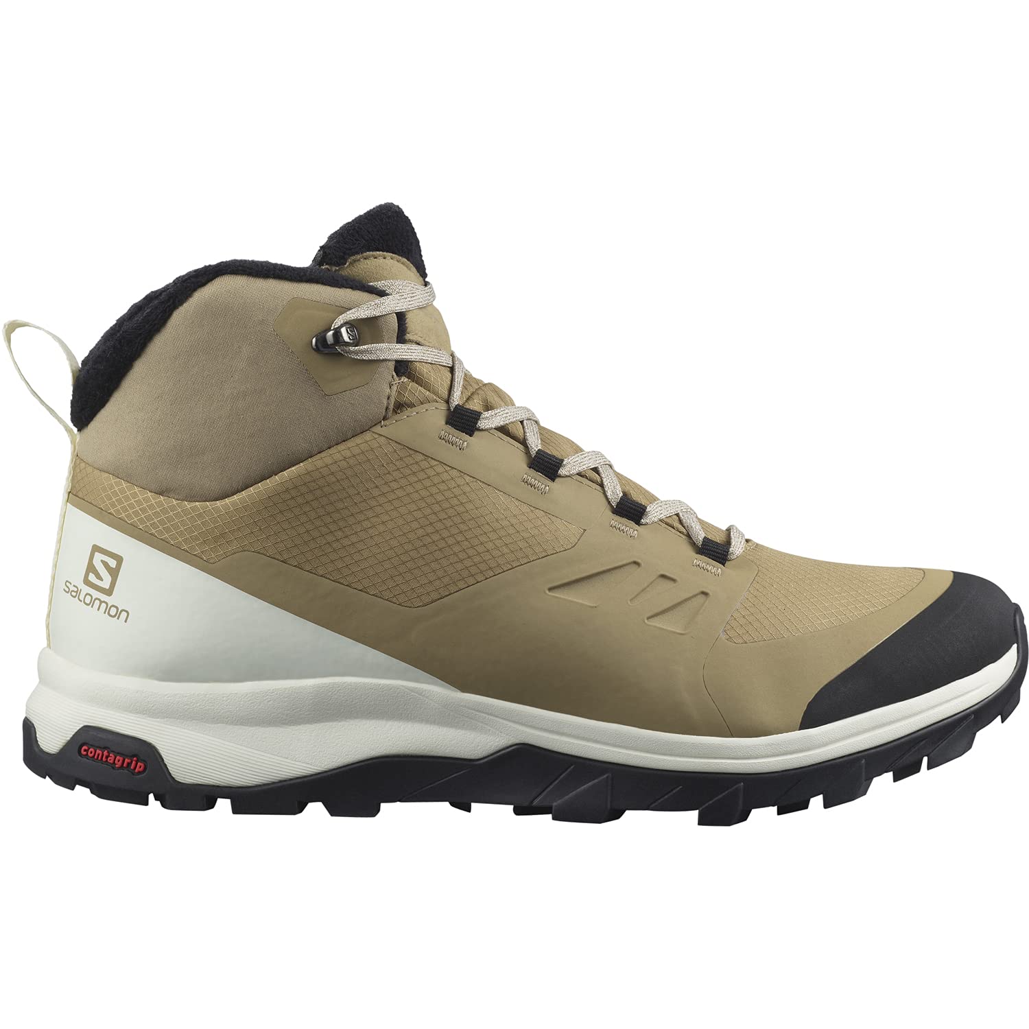 Salomon OUTSNAP CLIMASALOMON Waterproof Winter Boots for Men Snow, Kelp/Vanilla Ice/Black, 10.5
