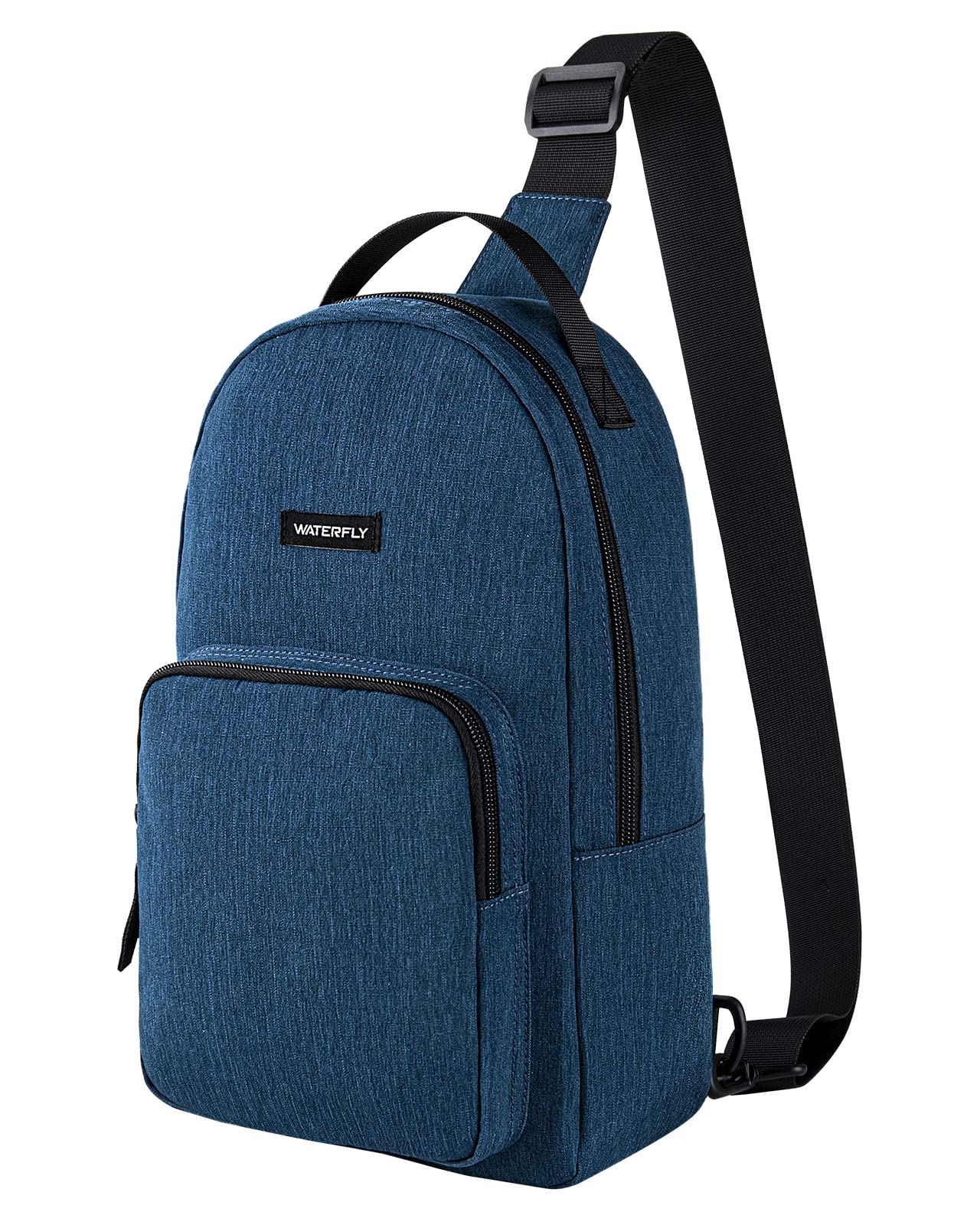 WATERFLY Women's Crossbody Mini Bags: Small Sling backpack with Zipper Pocket Adjustable Strap (Blue)