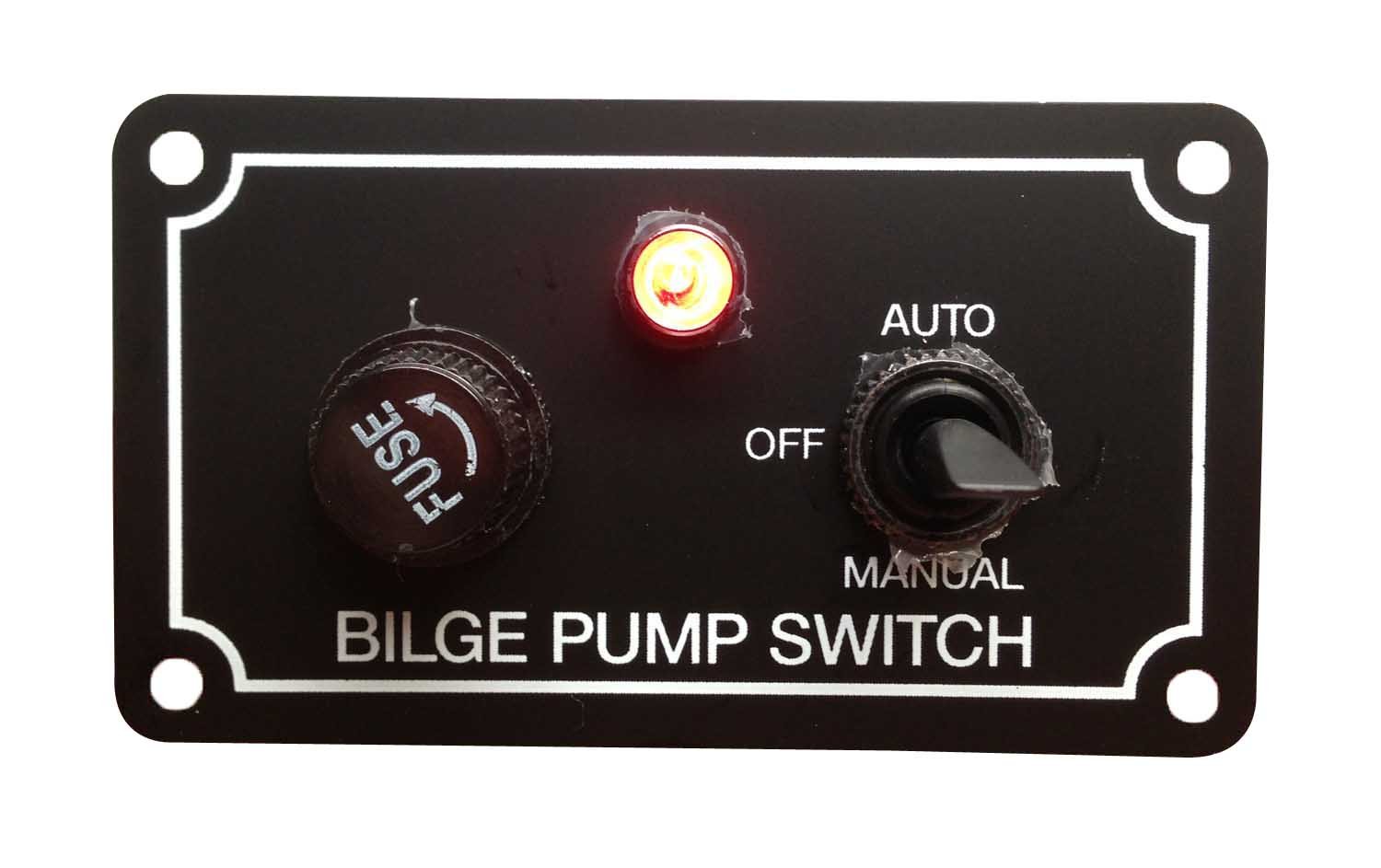 Pactrade Marine Boat Bilge Pump Switch Aluminum Plate 3 Way Auto Off Manual Spring Return