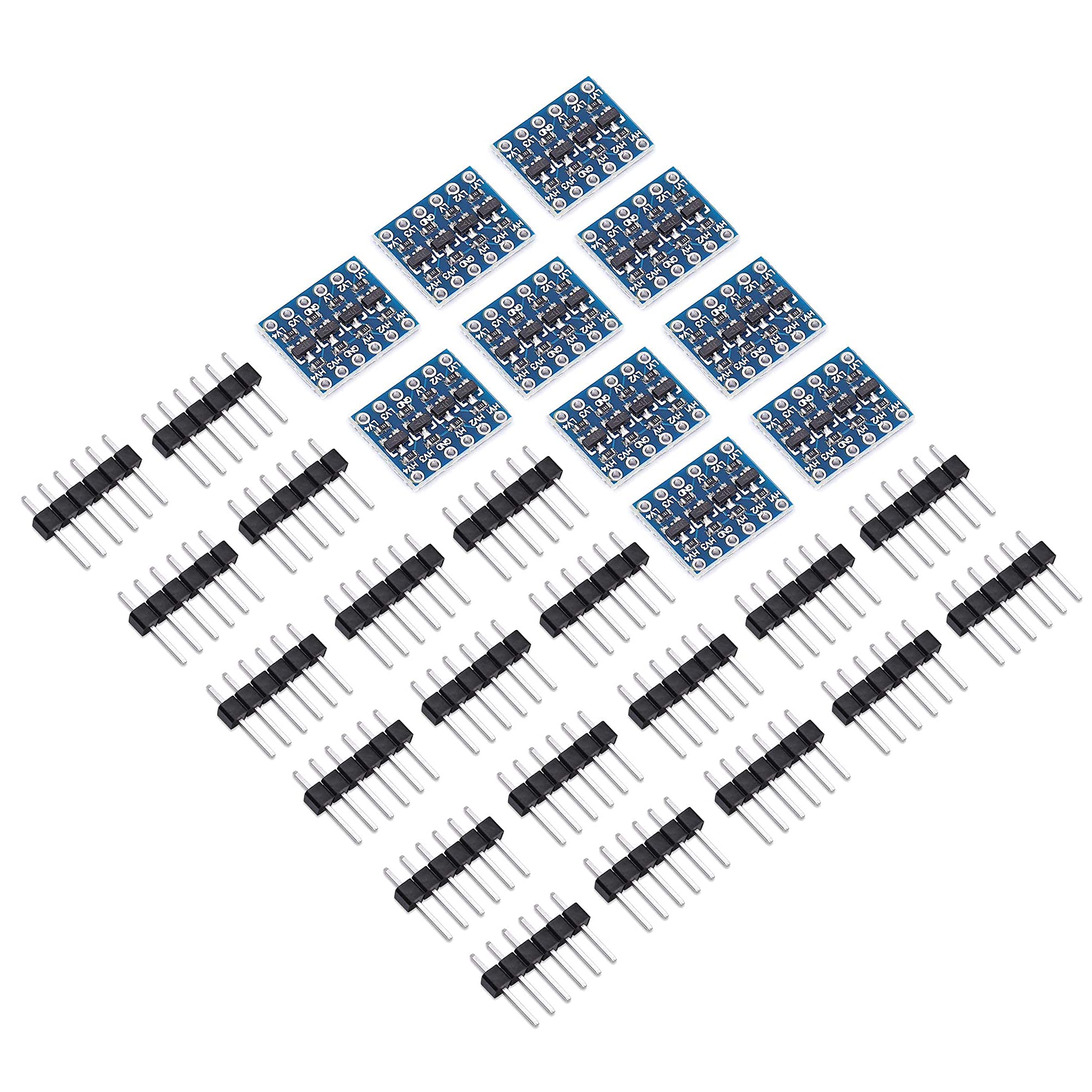 Songhe 4 Channels IIC I2C Logic Level Converter Bi-Directional Module 3.3V to 5V Shifter for Arduino Green Board 10PCS