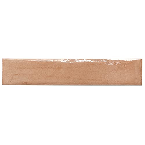 Tint Terracotta 2.95 in. x 15.74 in. Polished Porcelain Wall Tile (14.2 Sq. Ft. / Case)