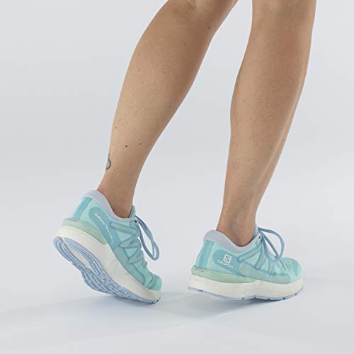 Salomon Sonic 4 Confidence Running Shoes for Women, Tanager Turquoise/White/Kentucky Blue, 8