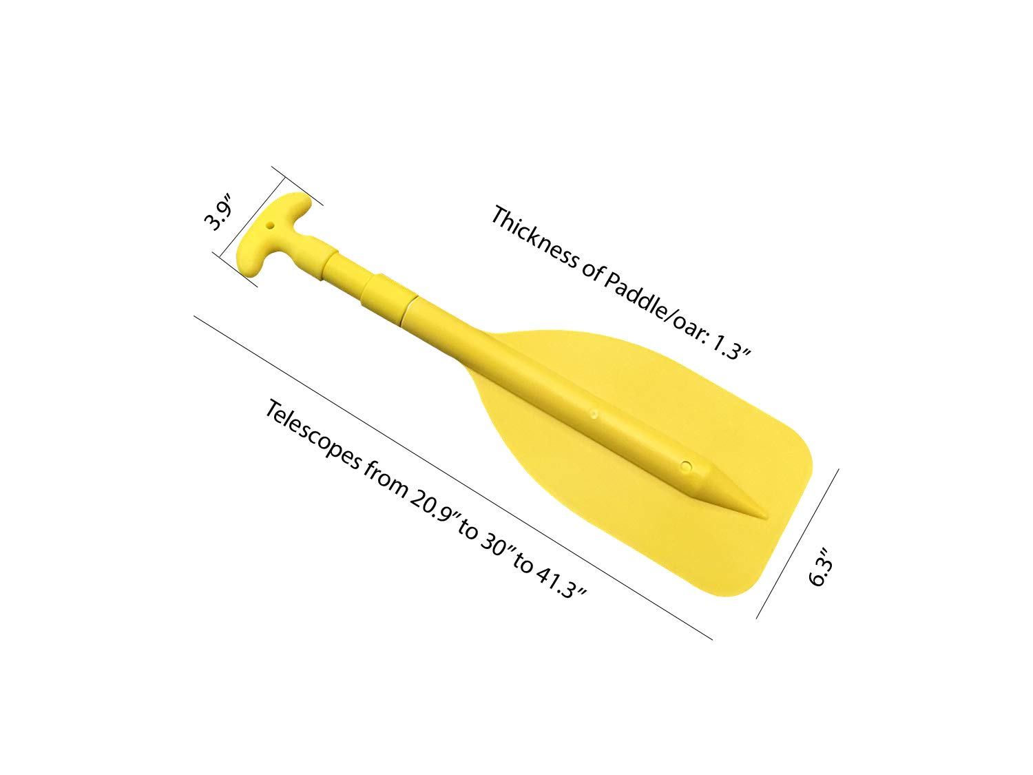 Pactrade Marine 2 of Marine Kayak Canoe Raft Jet Ski Yellow Telescopic Aluminum Oar Paddle