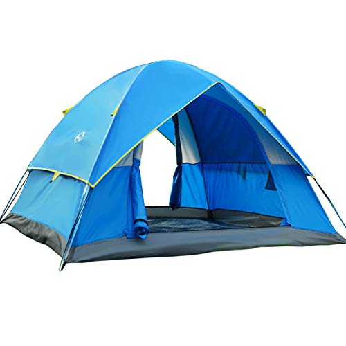 Wind Tour 3-4 Person Lightweight Backpacking Camping Tent Waterproof Double Layer Family Tent for Hiking Fishing Outdoor Travel Picnic