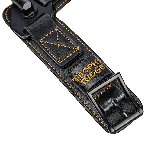 Trophy Ridge Shootout Compact Dual-Caliper Archery Bowhunting Release - 360° Swivel Arm, Adjustable Length, Trigger Travel Tuning, Premium Leather Buckle Strap, Black