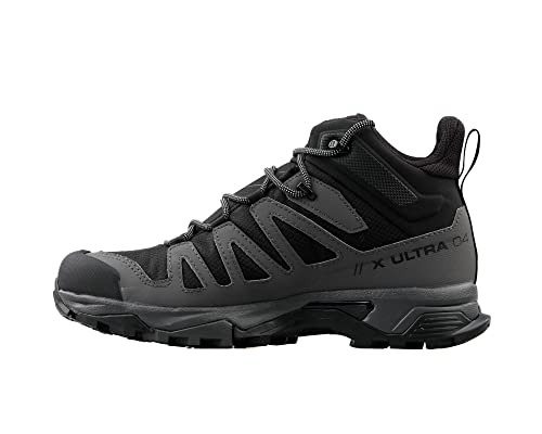 Salomon X Ultra 4 MID Gore-TEX Hiking Boots for Men, Green Gables/Black/Cumin, 12