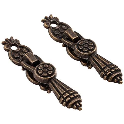 UNCRON Cabinet Handles,Drawer Handles,Dresser knobs,Hanging Pulls 2Pc Antique Furniture Handle Drawer Pull Cabinet Drawer Handle and Knob Kitchen Door Handle Furniture Knobs Wood Box Pull Handle