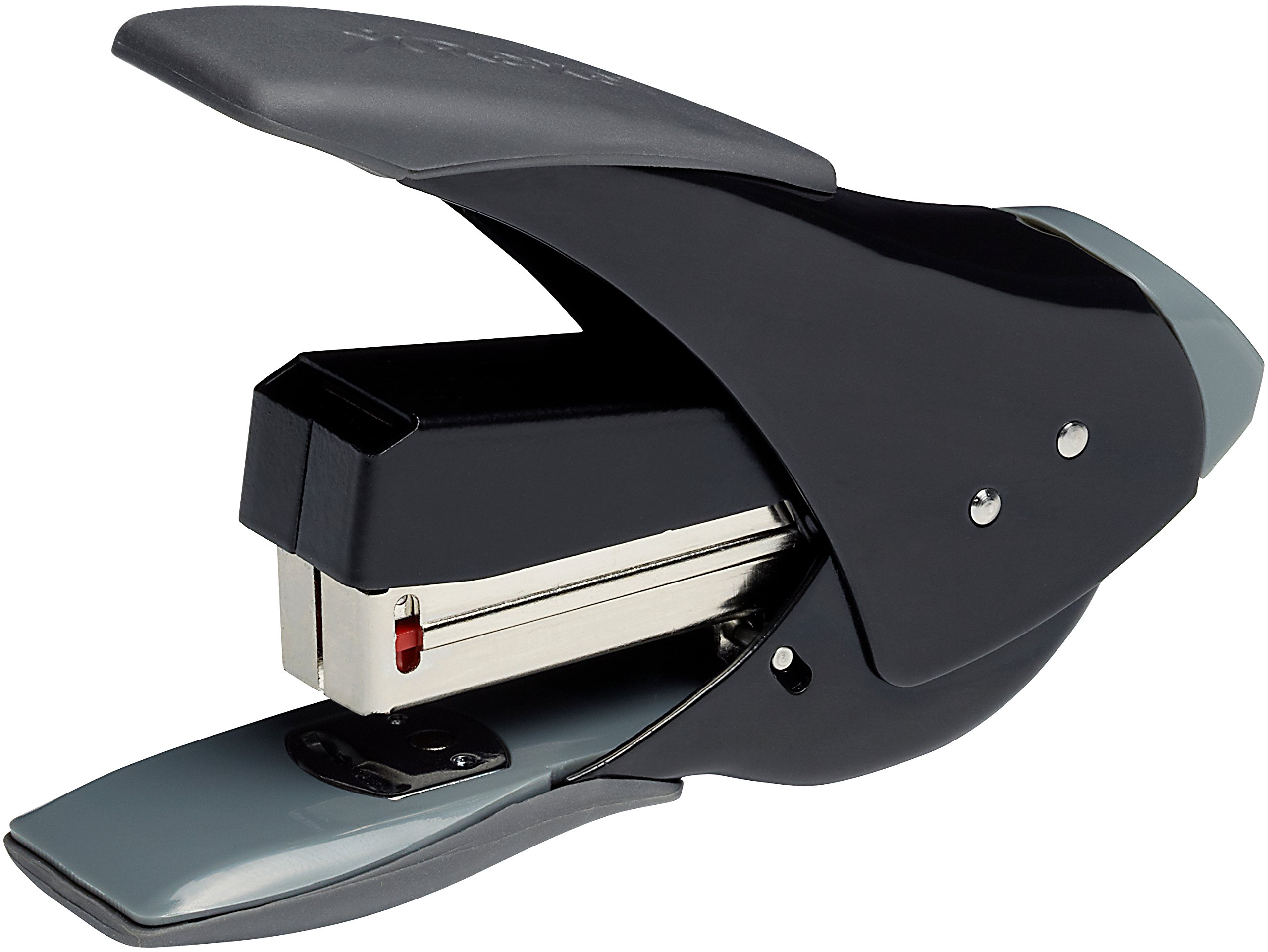 Rexel Easy Touch Low Force Stapler, 20 Sheet Capacity, Flat Clinch Stapling, Quarter Strip, Includes Staples, Metal Body, Black/Grey, 2102561
