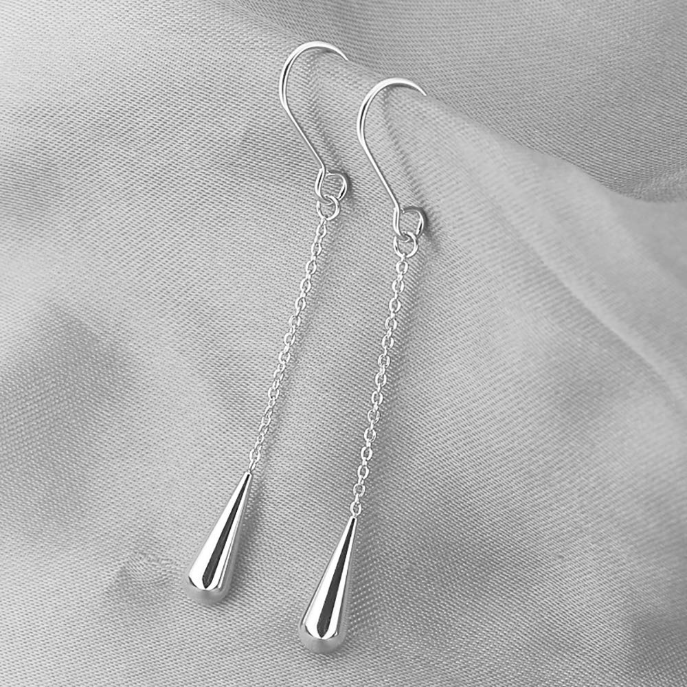 Tassel Earrings Lightweight Sterling Silver Fringe Dangling Earrings for Women