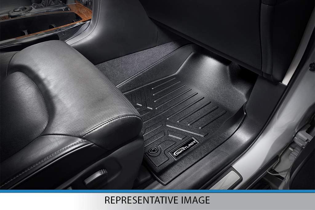 SMARTLINER Floor Mats 3 Row Liner Set Black Compatible with 2018-2022 Expedition/Navigator with 2nd Row Bucket Seats (Incl. Max and L)
