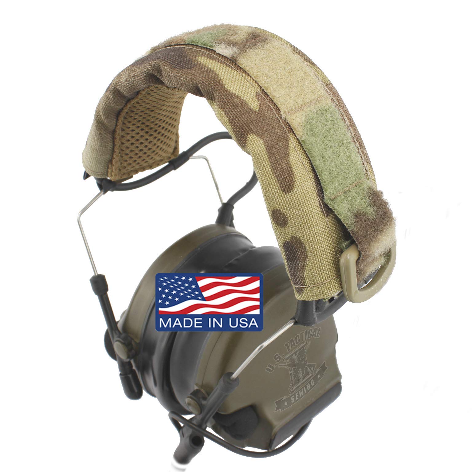 U.S. Tactical Sewing USTS Advanced Modular Headset Cover (Multicam + Nametape Loop)