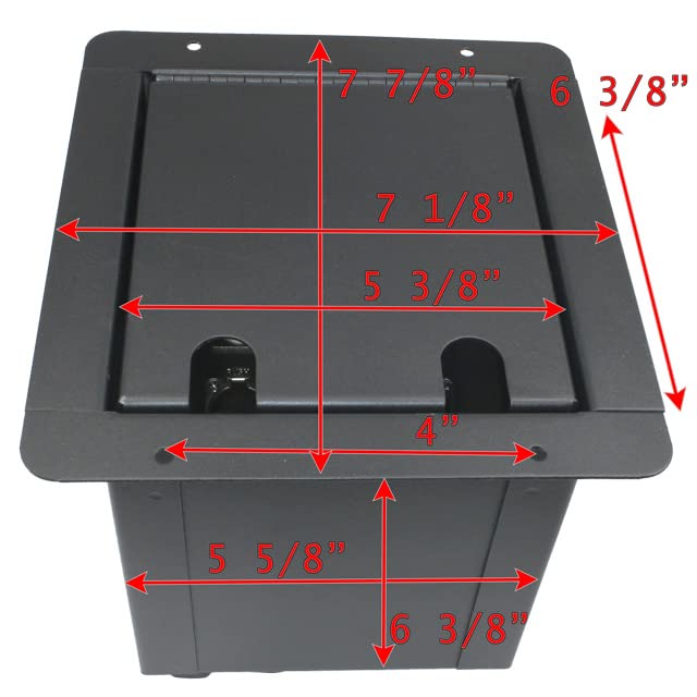 Recessed Stage Floor Pro Audio Pocket Box Black 8 Channel Female XLR Connectors