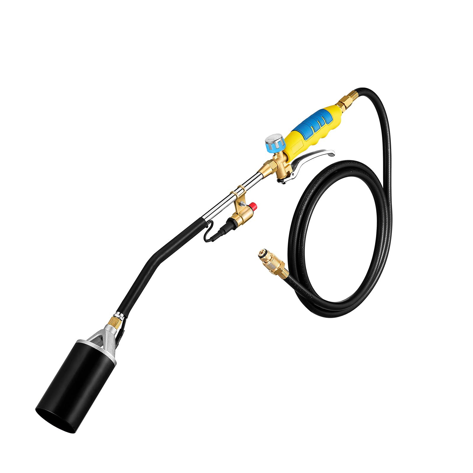 YOUDO Propane Torch Weed Burner, Heavy Duty Flame Thrower 500 BTU with CSA Certificate Extra Long 6FT Hose, Push Button Igniter, Flame Control, Ergonomic Handle for Garden Weeds, Ice Snow