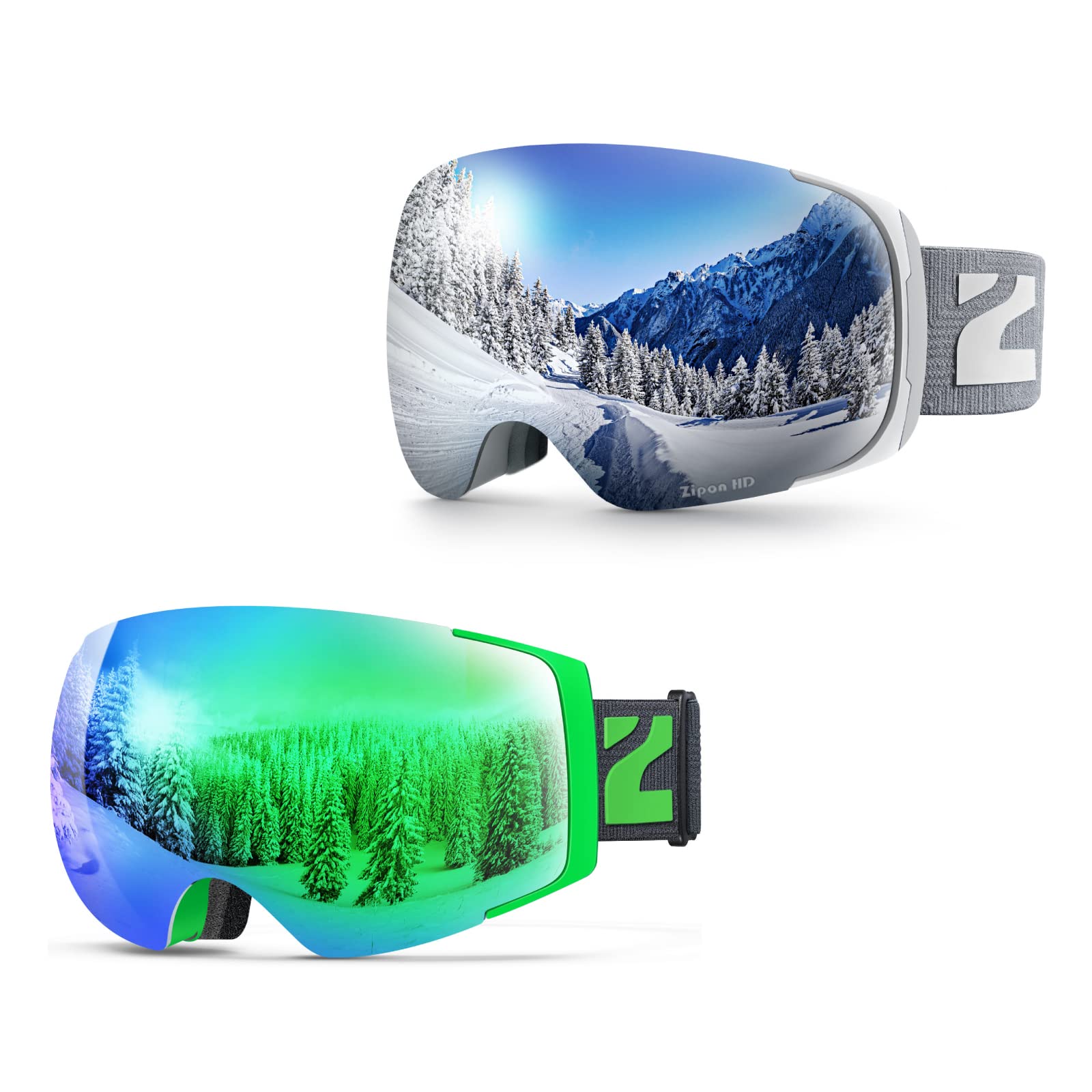ZIONOR 15:51ZIONOR Lagopus Ski Goggles Z1 Zipon HD Lens Ski Goggles