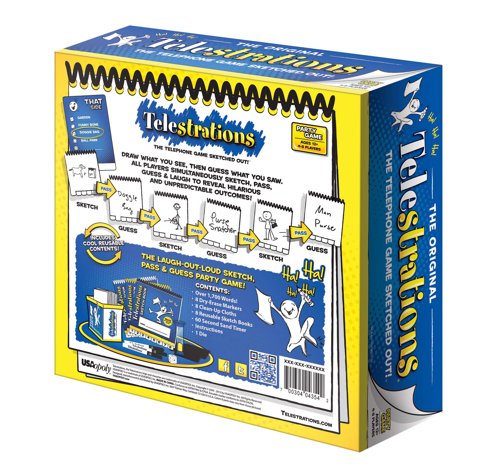 Telestrations Original 8-Player | Family Board Game | A Fun Game for Kids and Adults | Game Night Just Got Better | The Telephone Game Sketched Out | Ages 12+