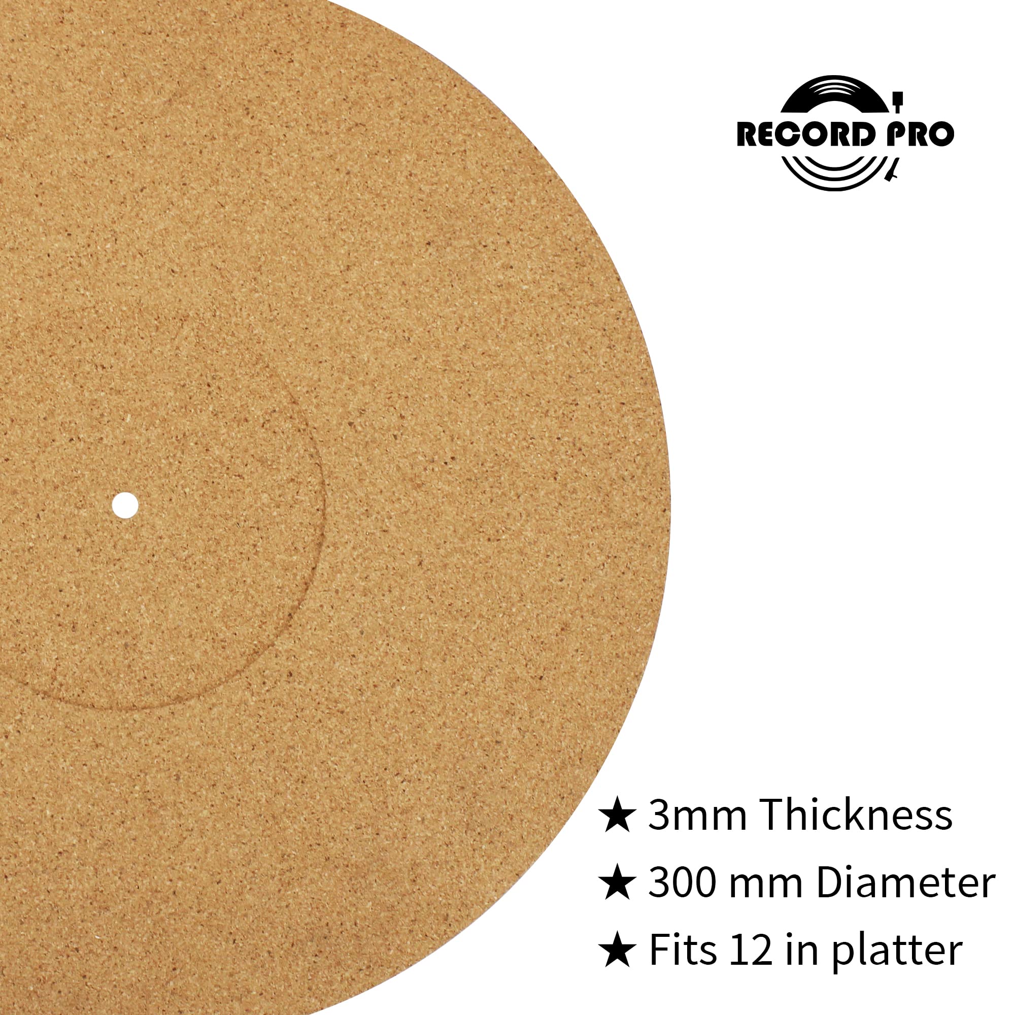 Record Master Vinyl slipmat,3mm Anti-Static Cork Turntable Slipmat,Record Player Mat