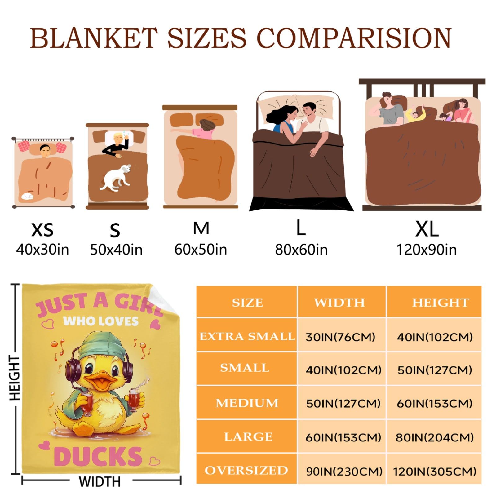 Rubber Duck Yellow Throw Blanket Super Soft Cozy Duck Blankets for Couch Bed Duck Gifts for Duck Lovers Duck Bathroom Decor Lightweight and Durable 40"x50"for Kids/Child