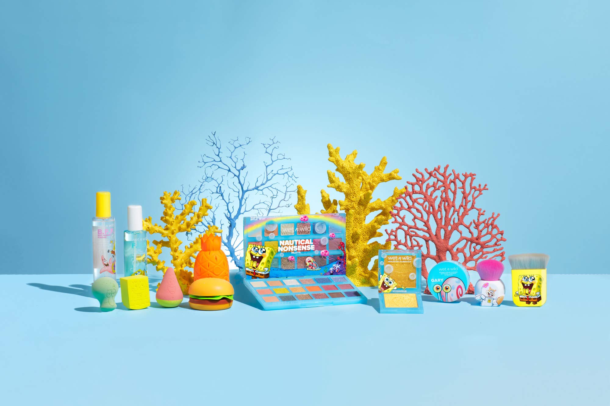 wet n wild Soap Suds Sponge + Brush Cleanser Bob Squarepants Makeup Tools Brush Cleaner Solution, Gary the Snail, 1.05 Ounce (1114234)