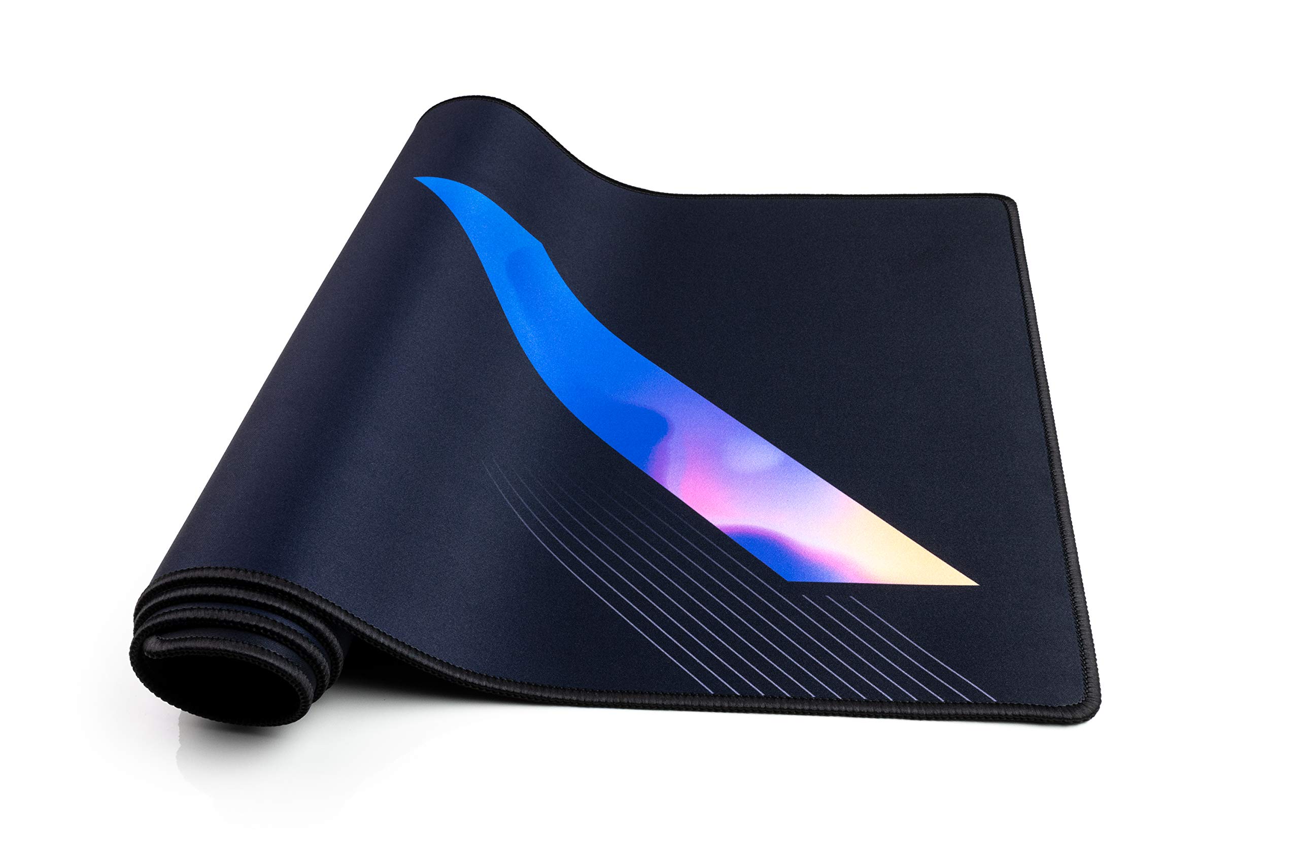 ROCCAT Sense Vital Force XXL PC Gaming Mousepad High Precision, Non Slip Back, Extended Keyboard Desktop Mouse Pad with Stitched Edges, Smooth, 2mm Thickness, Black