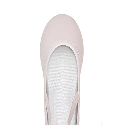 Wear Moi Vesta Stretch Canvas Ballet Slippers, Dark Pink, Size 37M EU/ 6 US (WMVESDPI37)