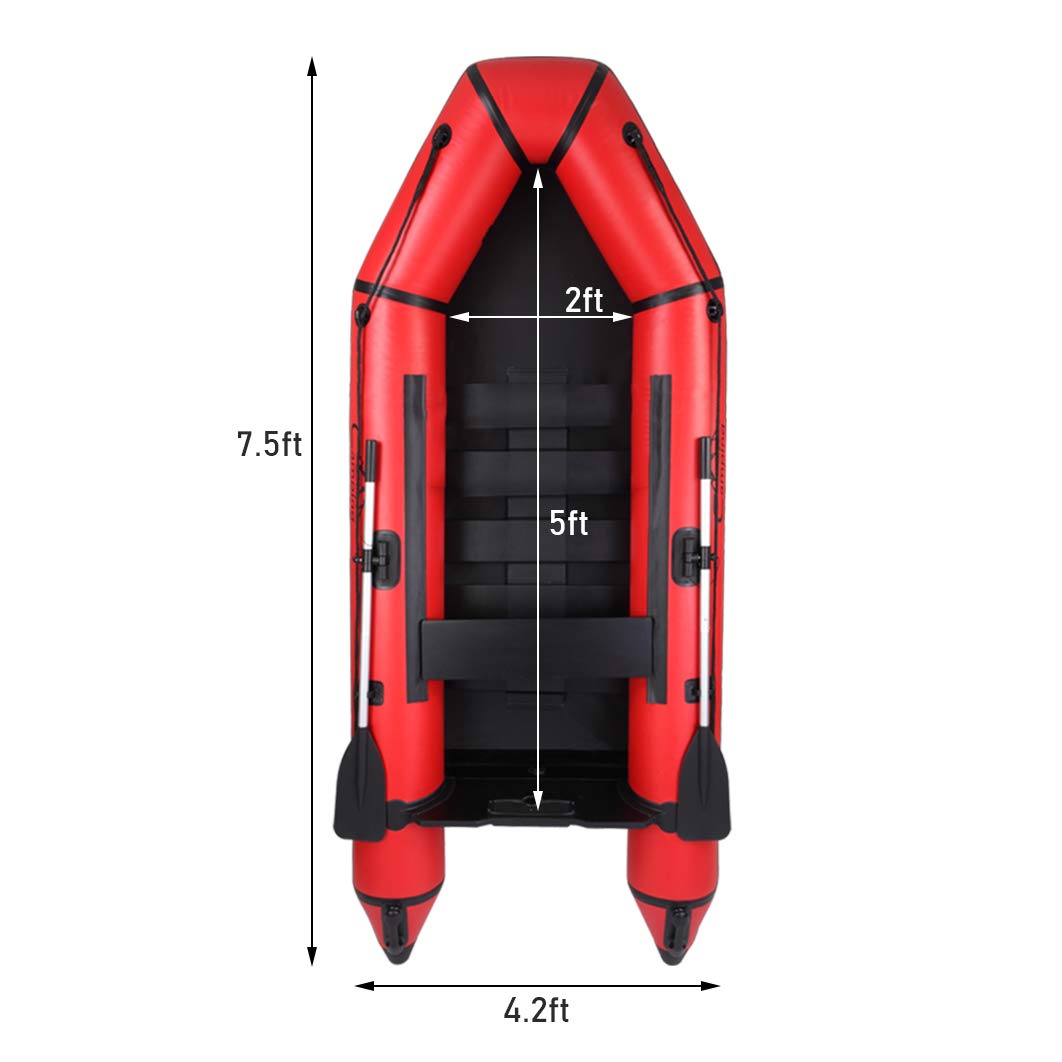 Trlec gt4-ly 7.5ft 180kg Water Adult Assault Boat Red and Black
