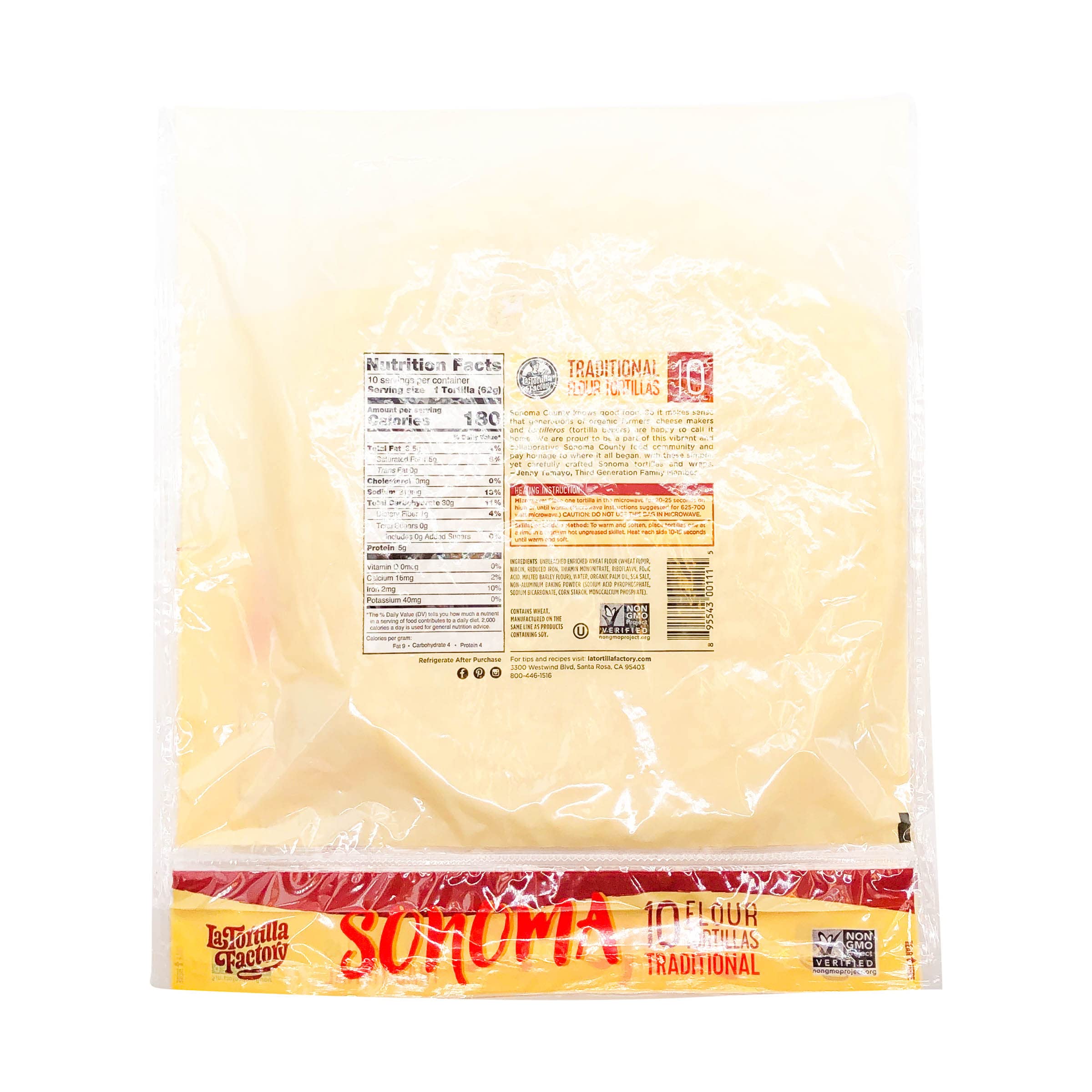 SONOMA, LA TORTILLA FACTORY Traditional Flour Tortillas, 10 CT
