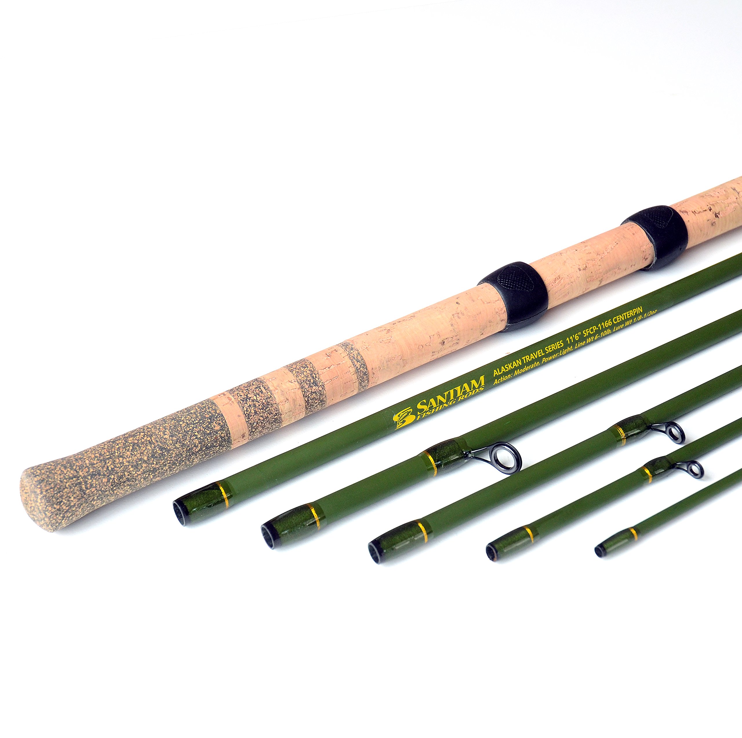 SANTIAM FISHING RODS 6 Piece 11'6'' 6-10lb Centerpin Travel Float Rod