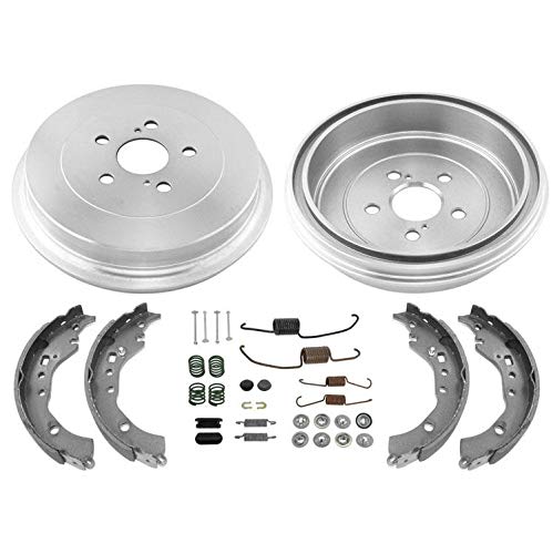 rear brake drums shoes spring 4pc kit replacement part toyota corolla 1.8L 2009 2010 2011 2012 2013 2014 2015 oe style set of 2