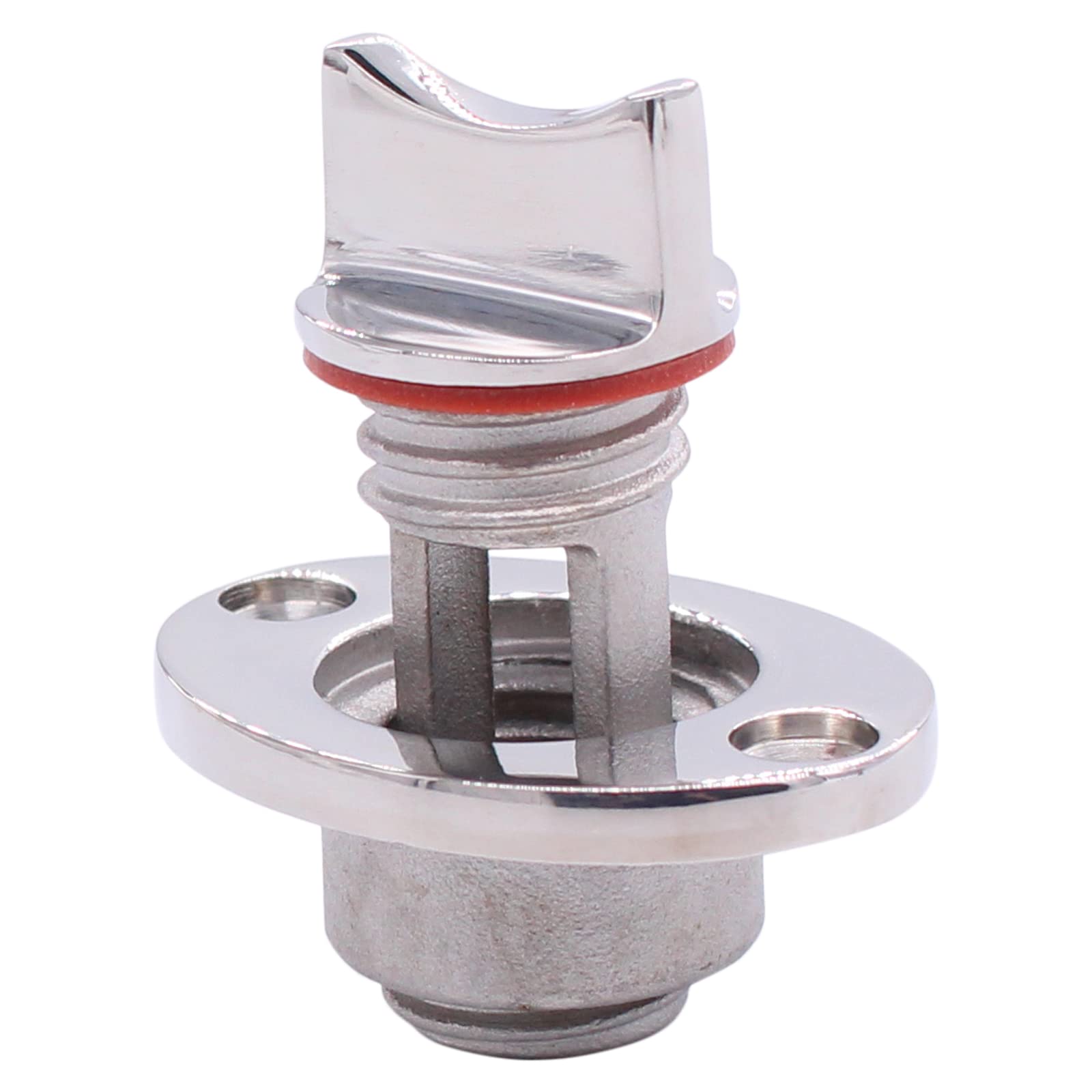 XtremeAmazing 2Pcs Boat Drain Plug Stainless Steel Oval Marine Garboard Transom Plug with Seal Ring for 1 Inch Hole 3/4 Inch Thread