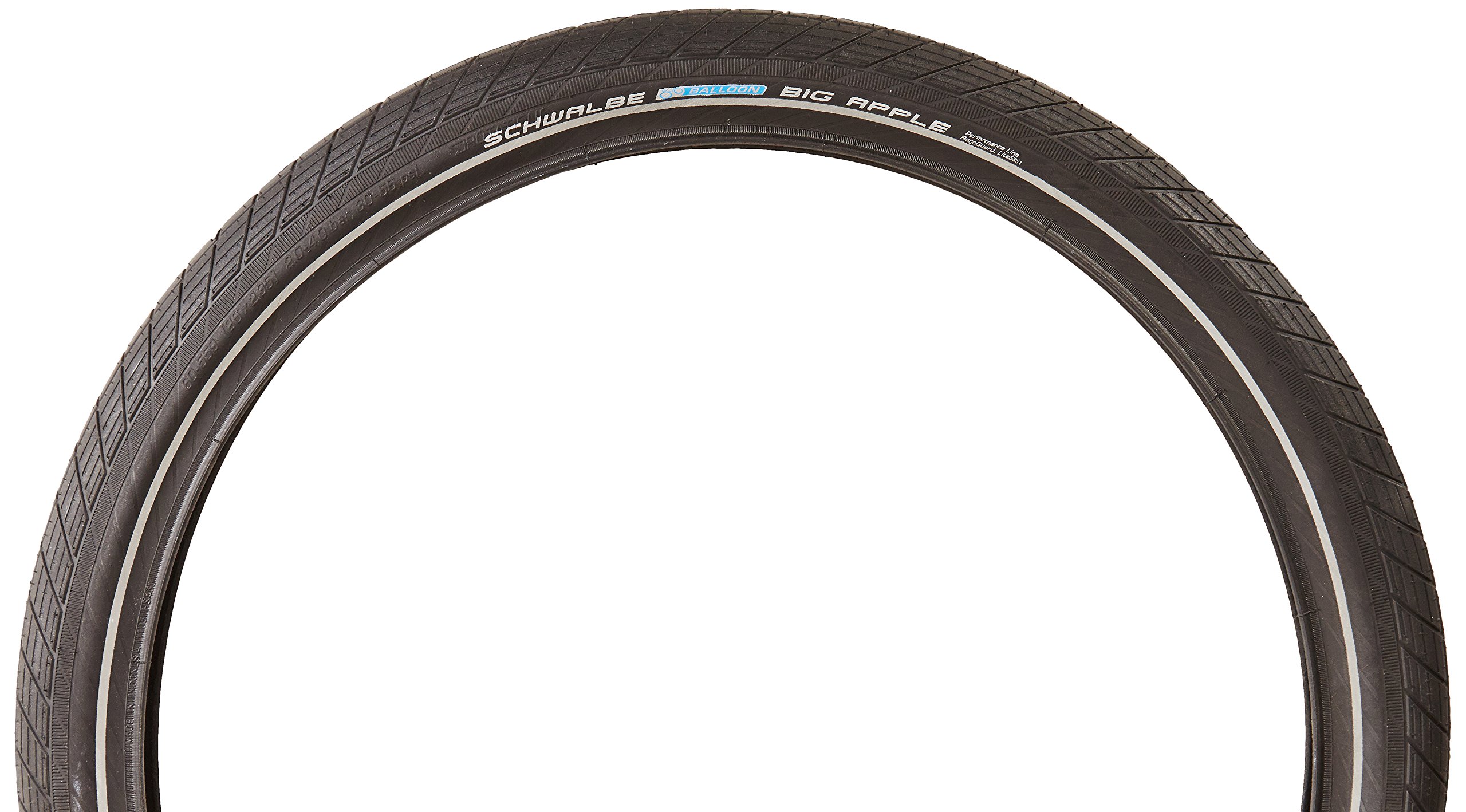 Schwalbe Big Apple HS 430 Fatty Bicycle Tire (26x2.35, Allround Wire Beaded, Reflex)