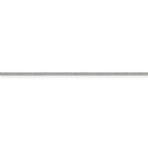 Saris and Things 14K White Gold 1.1mm Round Snake Chain 18 Inch