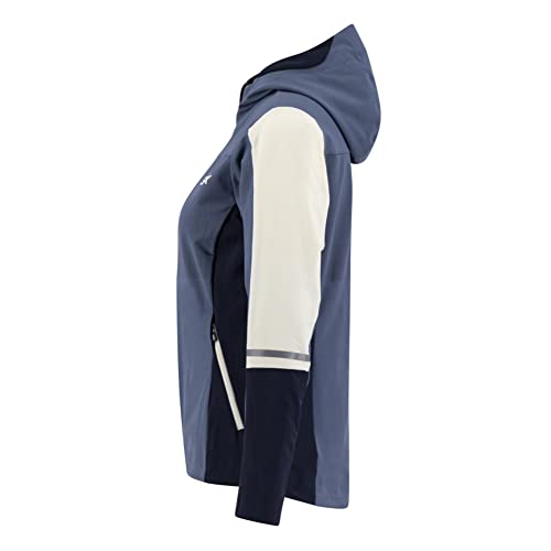 Swix Women's Standard Evolution Softshield Insulated Breathable Hooded Ski Jacket, Blue Sea, Small