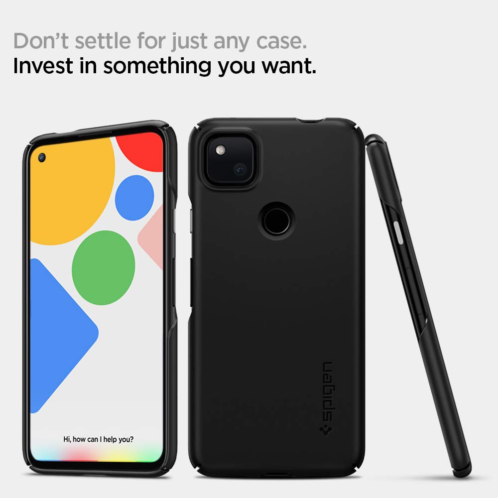 Spigen Thin Fit Designed for Google Pixel 4a Case (2020) [NOT Compatible with Pixel 4a 5G] - Black